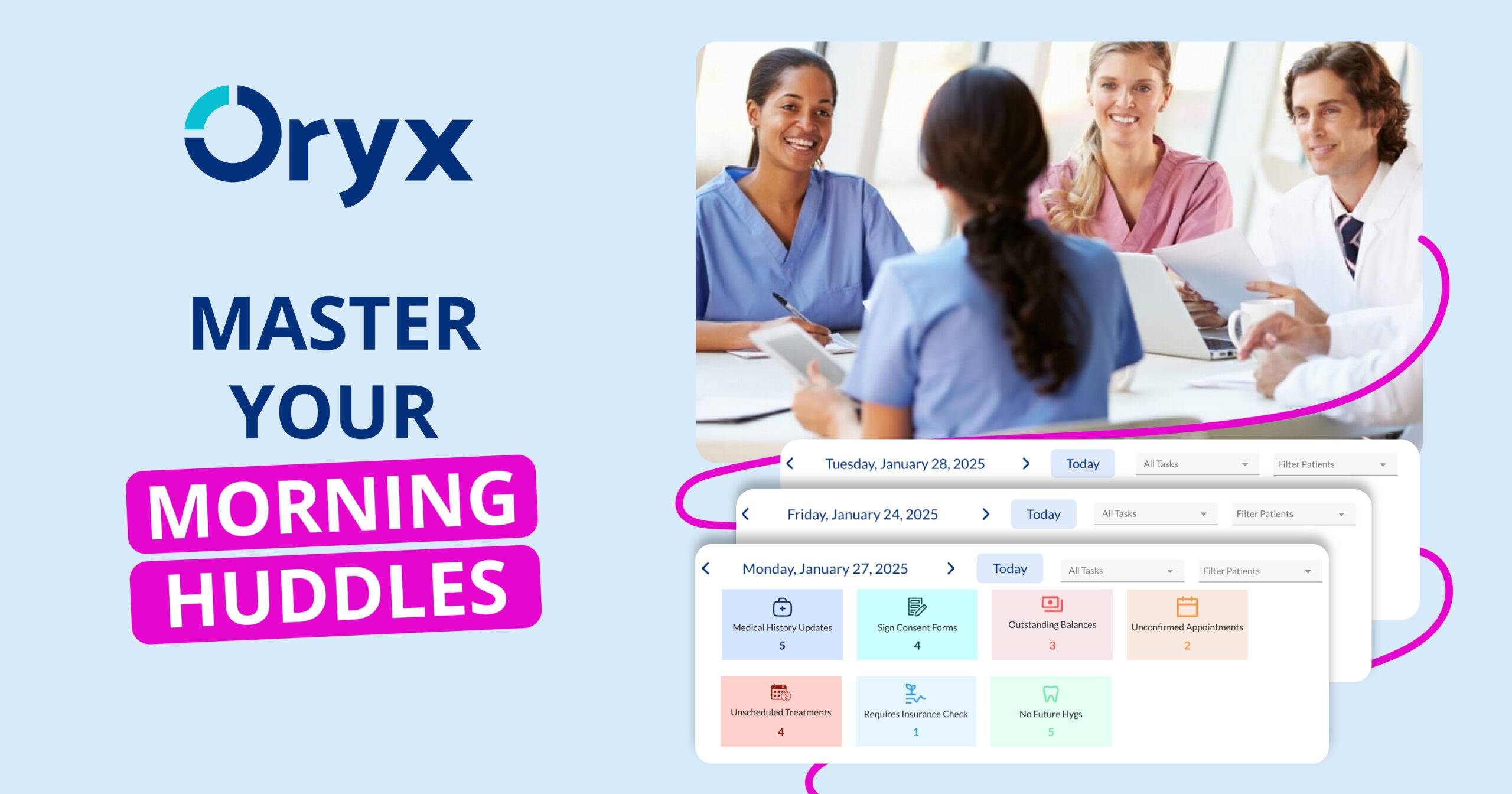 Dental Morning Huddle Ideas & Sample Agendas | Oryx